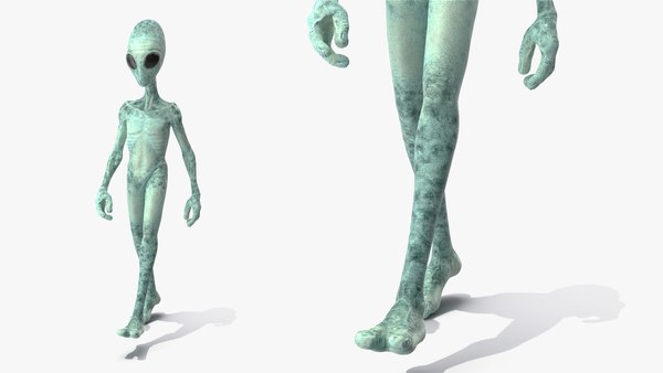 modelo 3d Postura de caminar alienígena extraterrestre - TurboSquid 1631930
