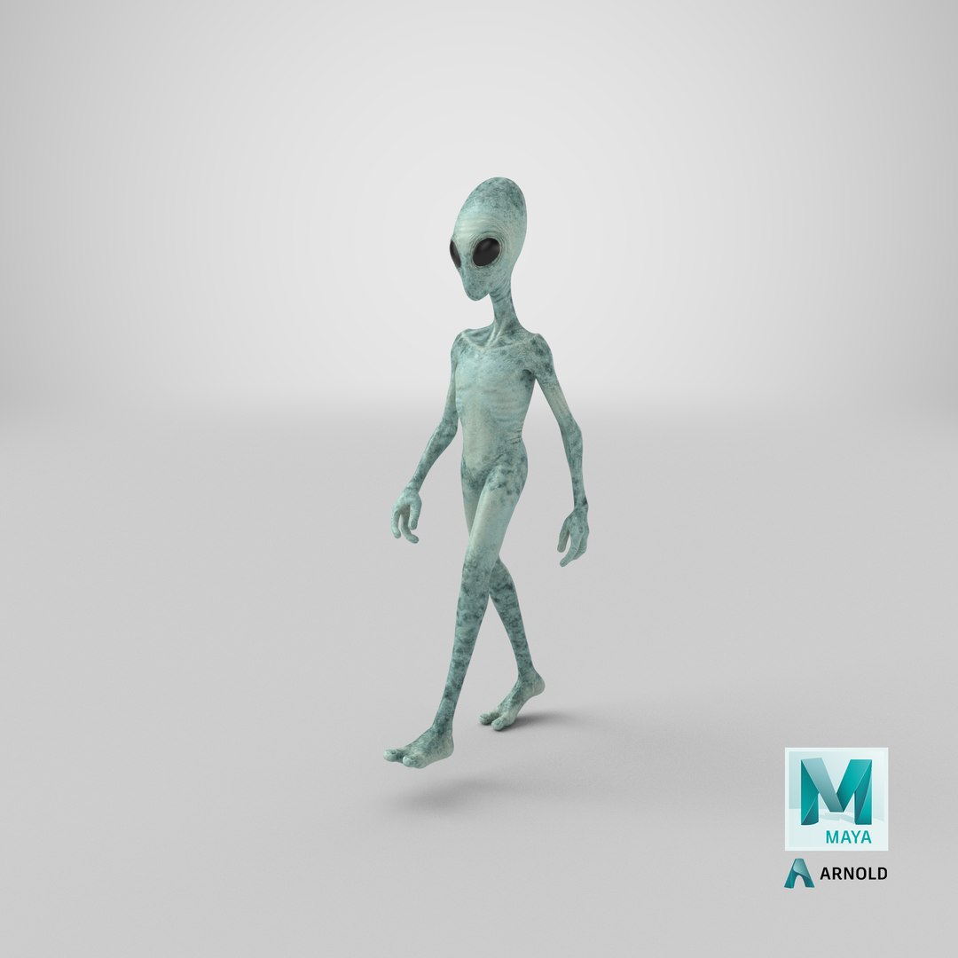 Extraterrestrial Alien Walking Pose 3D Model - TurboSquid 1631930