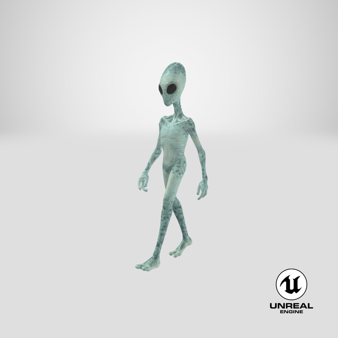 Extraterrestrial Alien Walking Pose 3D Model - TurboSquid 1631930