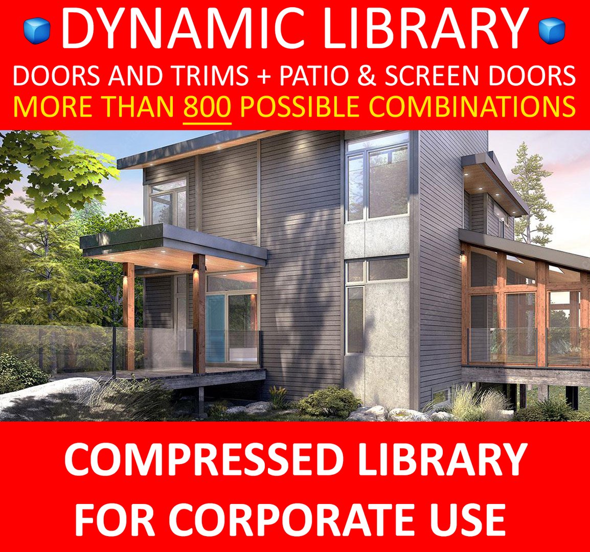 3D Exterior Doors Dynamic Library Model - TurboSquid 1173817