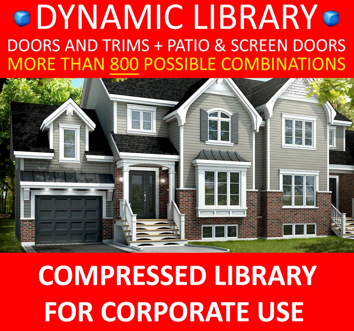 3D Exterior Doors Dynamic Library Model - TurboSquid 1173817