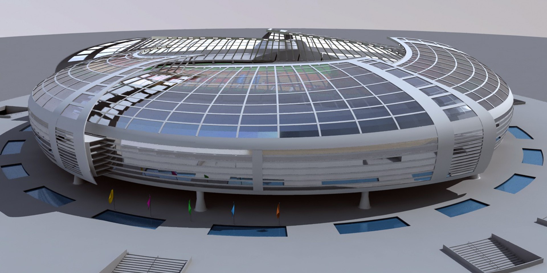 3D Modern Olympic Stadium Model - TurboSquid 1270361
