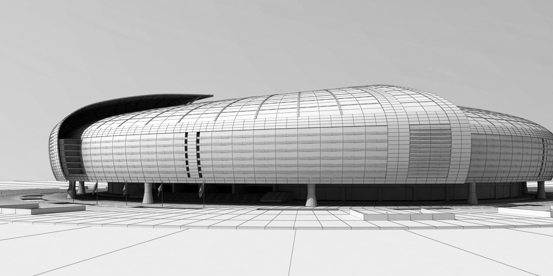 3D Modern Olympic Stadium Model - TurboSquid 1270361
