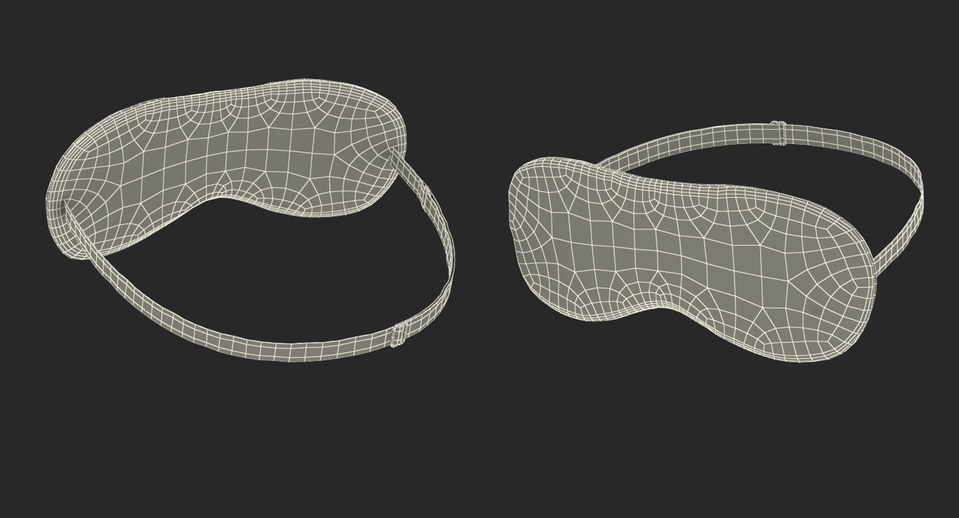 Black sleeping mask 3D - TurboSquid 1395877