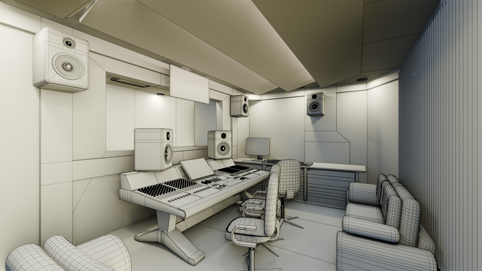 3D Recording Studio - Low Poly - Game Ready - PBR - TurboSquid 2241345