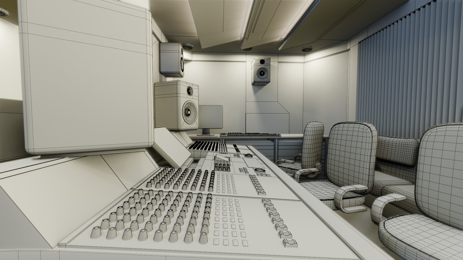 3D Recording Studio - Low Poly - Game Ready - PBR - TurboSquid 2241345