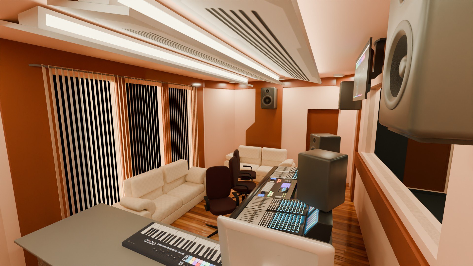 3D Recording Studio - Low Poly - Game Ready - PBR - TurboSquid 2241345