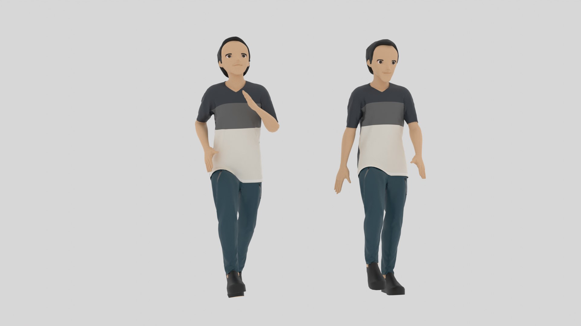 Cartoon Character Walking And Running Animation 3D - TurboSquid 2004035