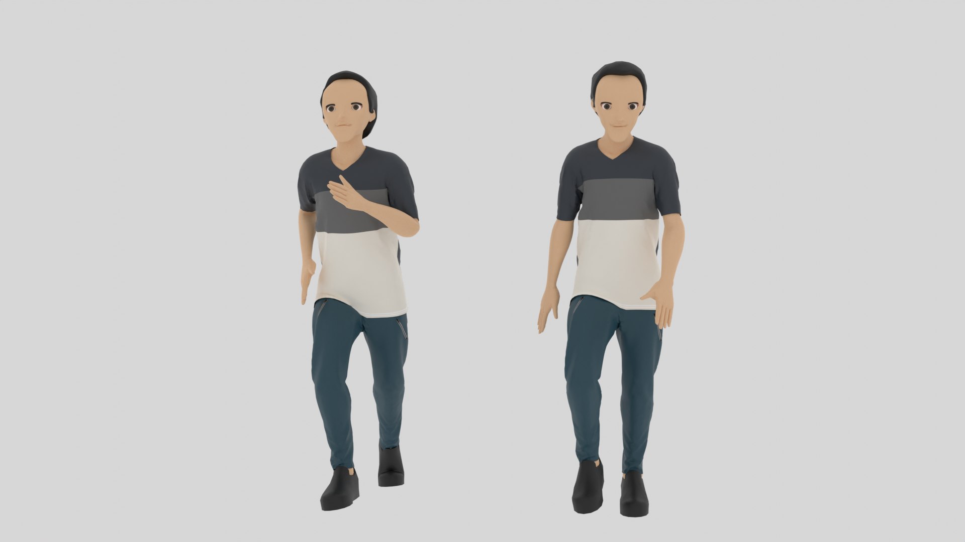 Cartoon Character Walking And Running Animation 3D - TurboSquid 2004035