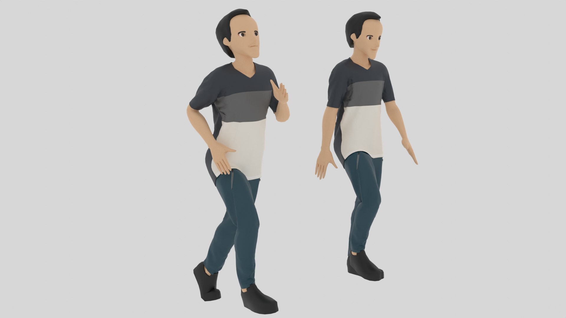 Cartoon Character Walking And Running Animation 3D - TurboSquid 2004035