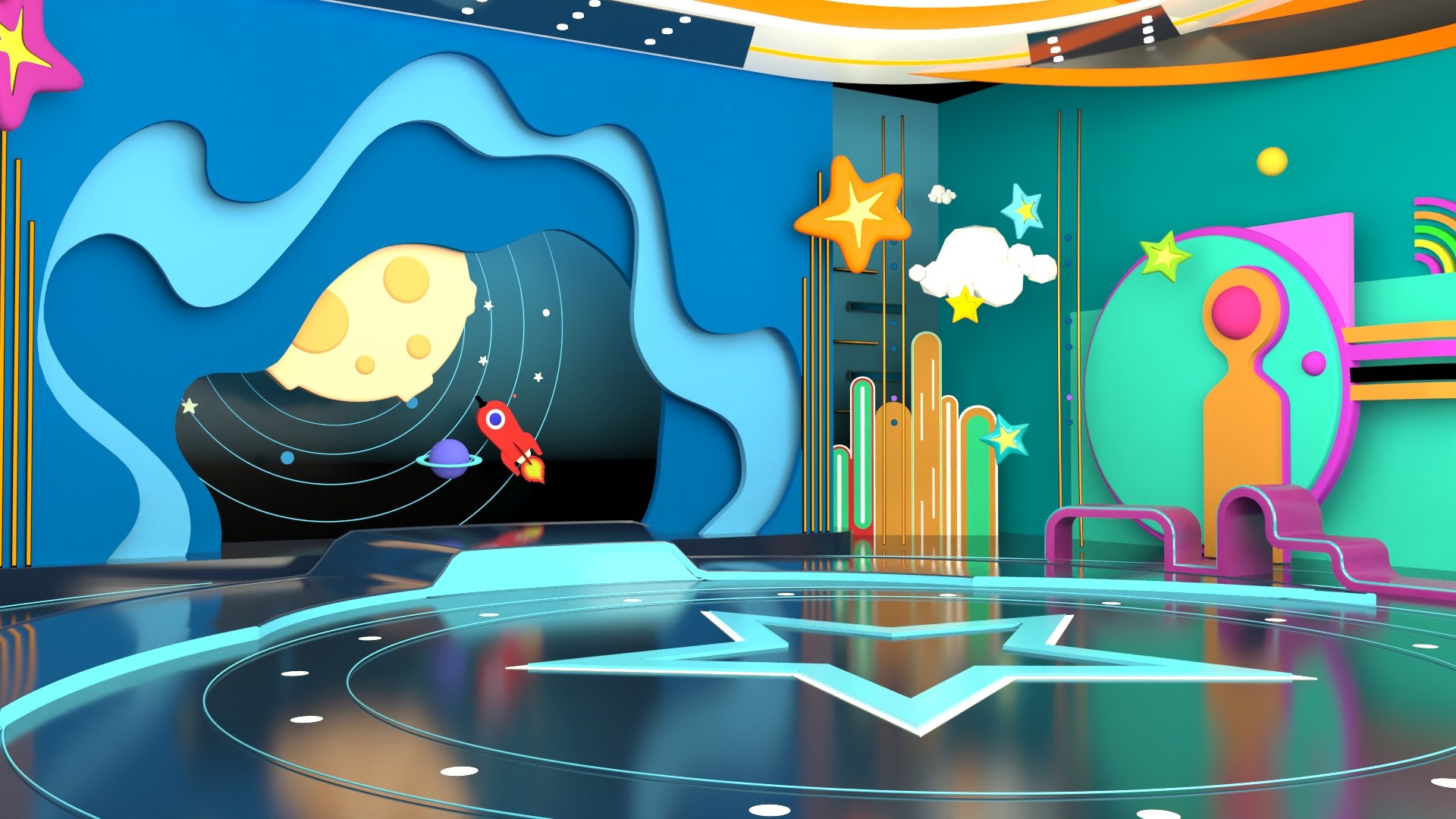 3D Tv Studio Design Model - TurboSquid 1786151