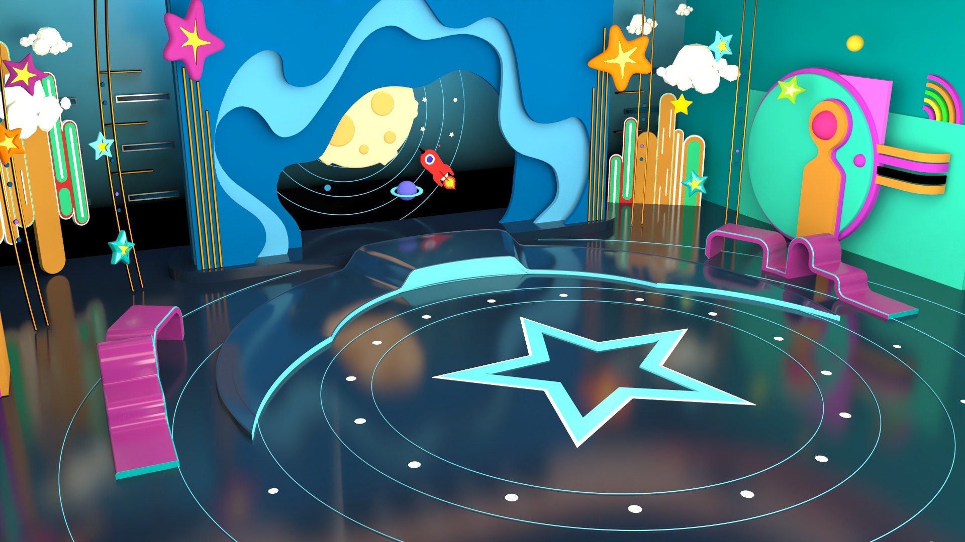 3D Tv Studio Design Model - TurboSquid 1786151