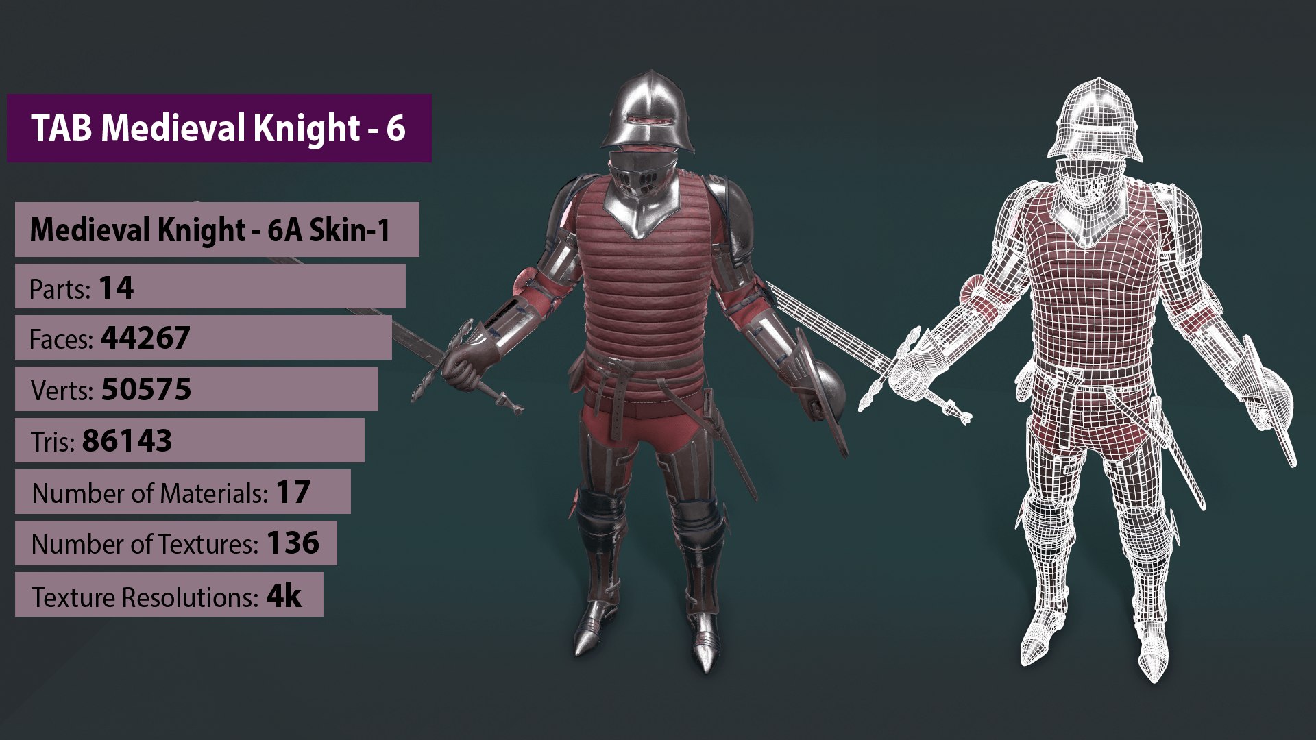 TAB Medieval Knight - 6 3D Model - TurboSquid 2238191