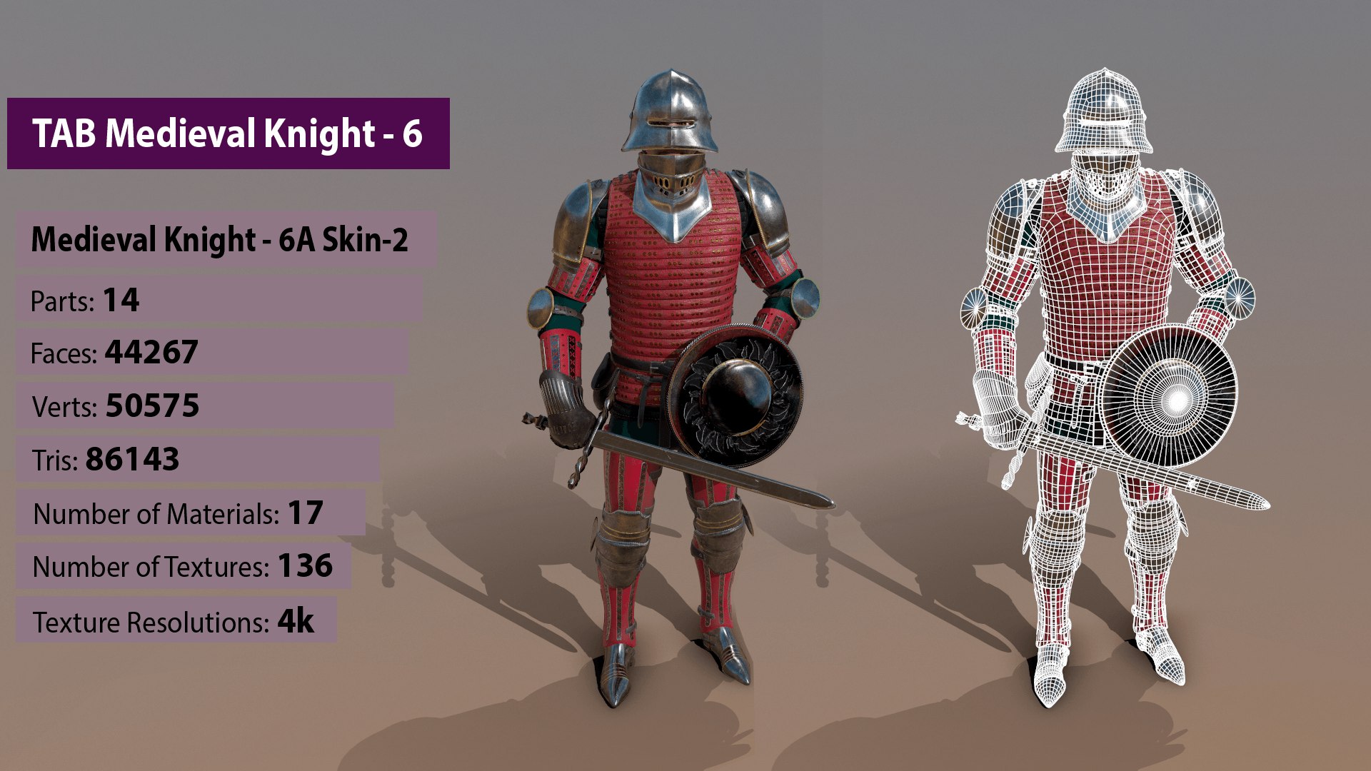 TAB Medieval Knight - 6 3D Model - TurboSquid 2238191