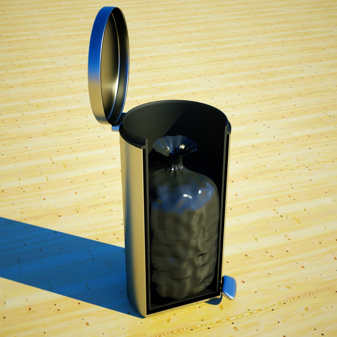 Kitchen Trash Bin Bag 3d Model