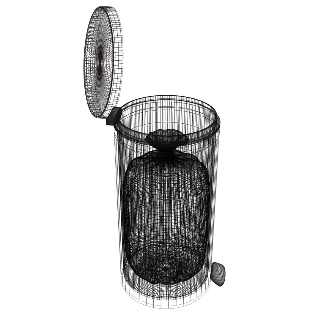 Kitchen Trash Bin Bag 3d Model