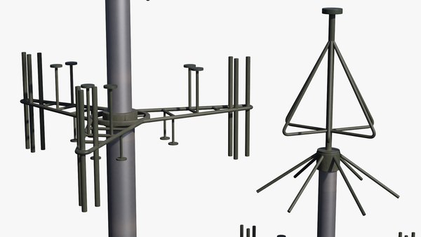 modelo 3d Mástil de antena telescópico aparejado - TurboSquid 1586256