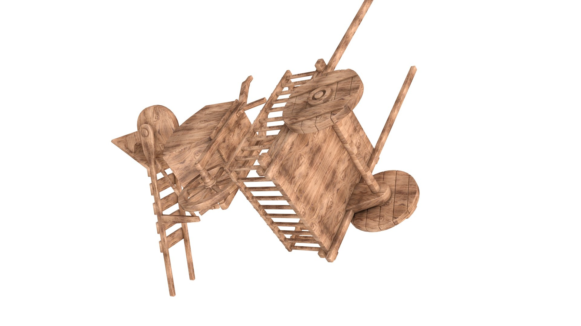 3D Medieval Wagon Hand Cart - TurboSquid 2122124