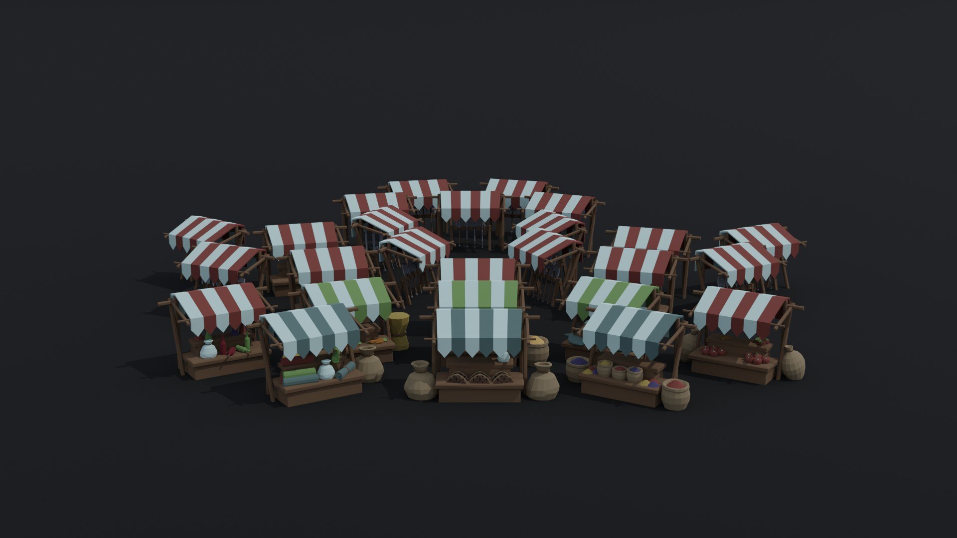 3D Low-poly Cartoon fantasy market Polygonal - TurboSquid 1995349