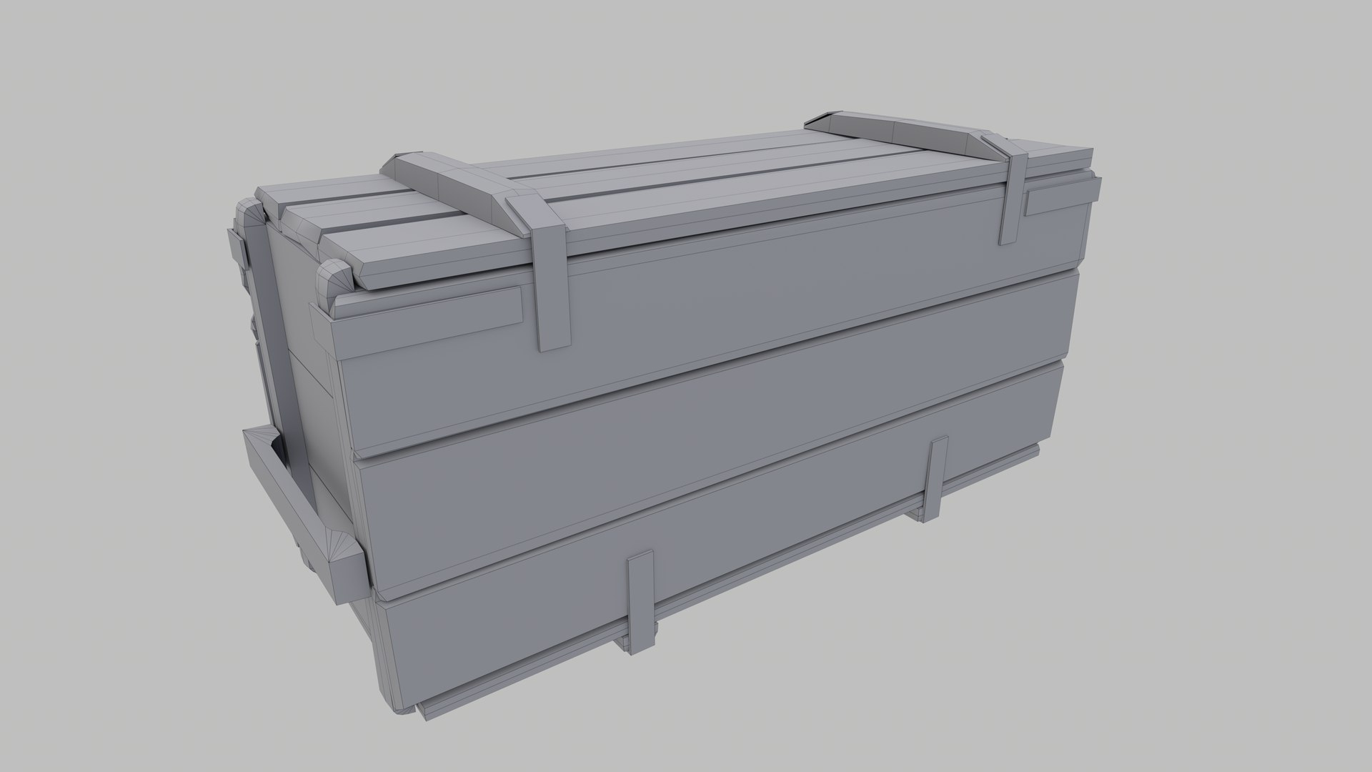 Low Poly Military Crate 3D Model - TurboSquid 2392052