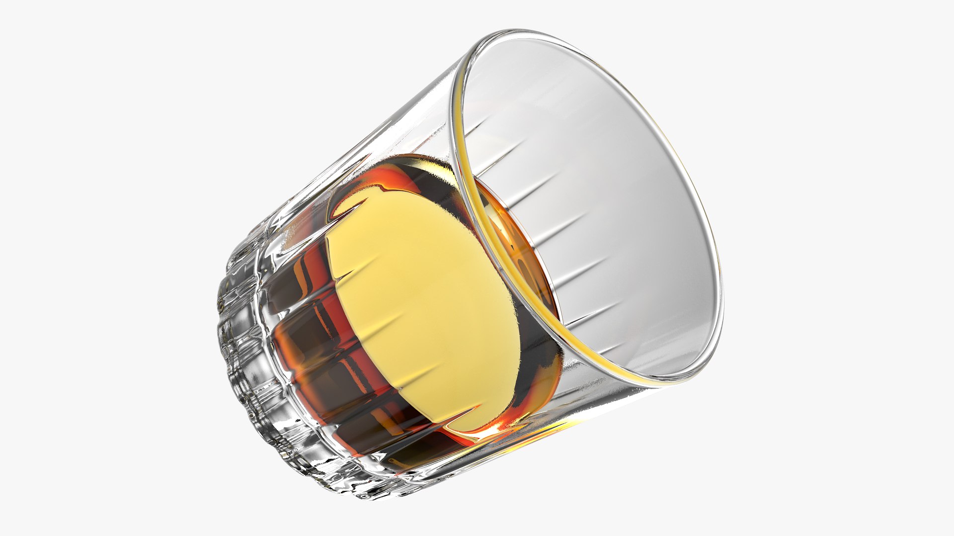 3D European Crystal Rocks Glass With Whiskey - TurboSquid 2051620