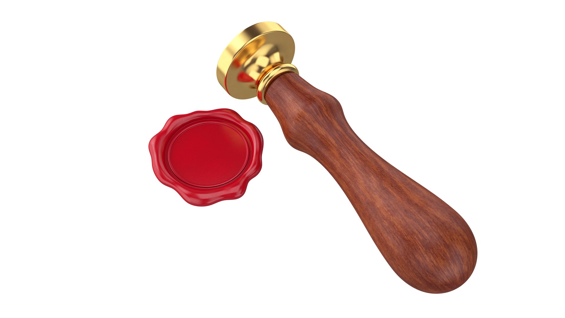 3D Wax Stamp Seal Model - TurboSquid 1615887