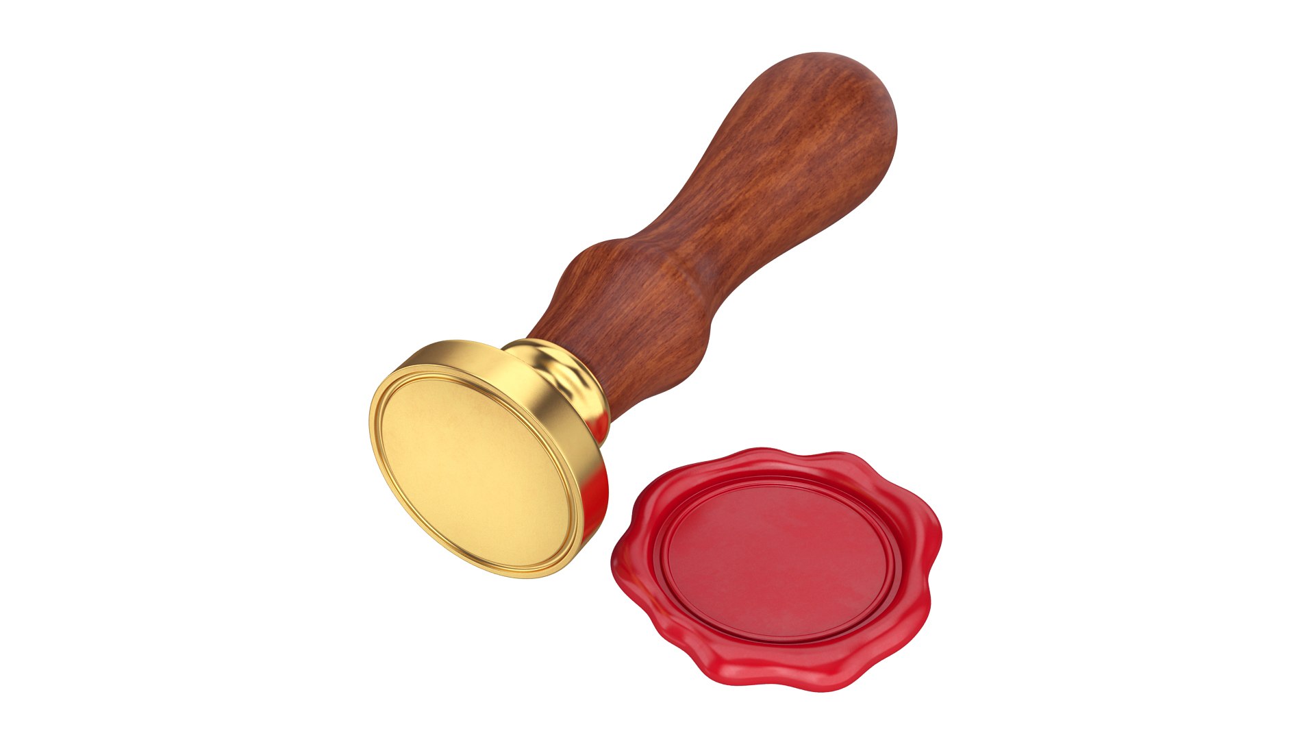 3D Wax Stamp Seal Model - TurboSquid 1615887