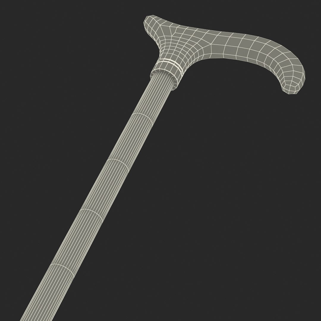 walking cane 3d c4d