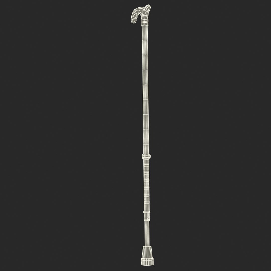 walking cane 3d c4d