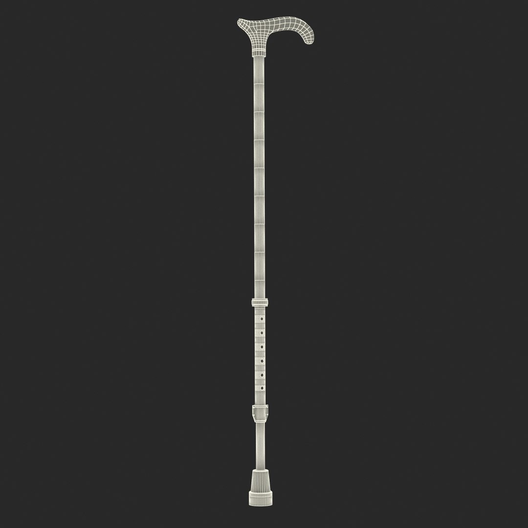 walking cane 3d c4d