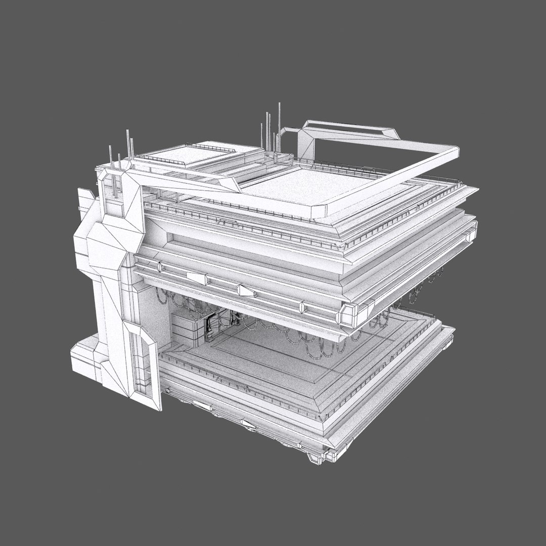 3d - Sci Fi Building