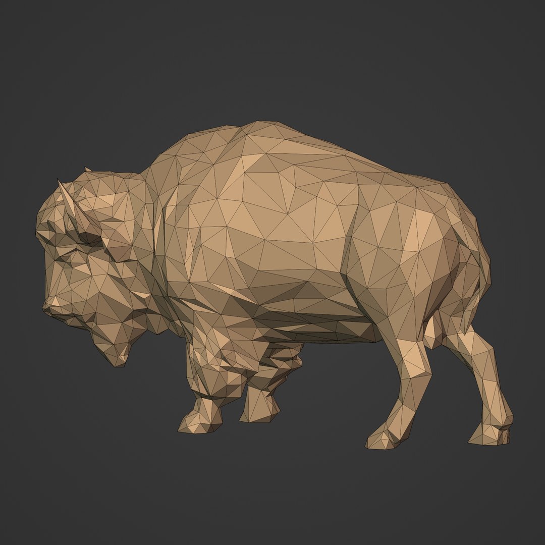 3D Bison Statue - TurboSquid 2070388