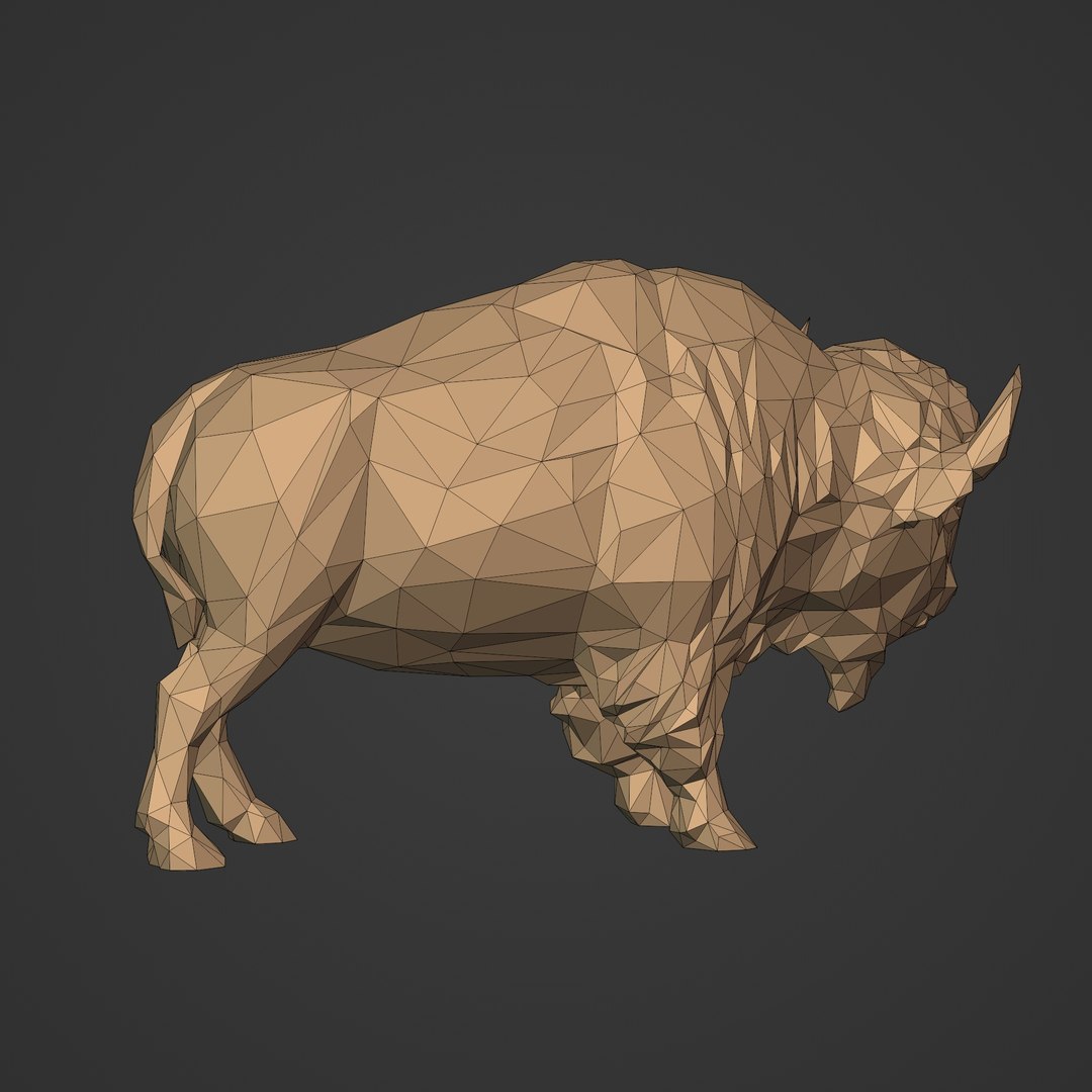 3D Bison Statue - TurboSquid 2070388