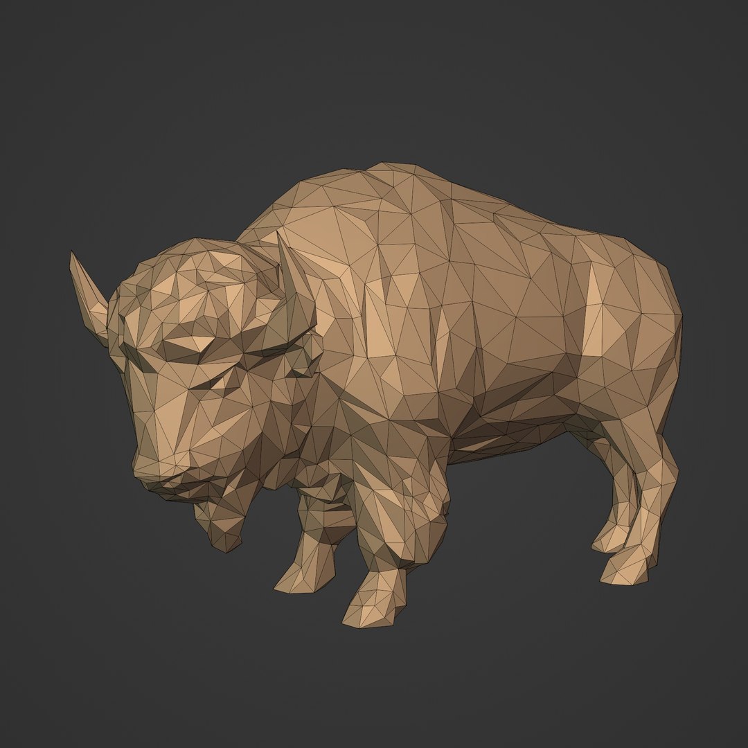 3D Bison Statue - TurboSquid 2070388