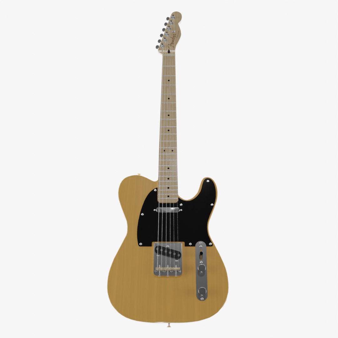 3D Telecaster Guitar Model - TurboSquid 1616786