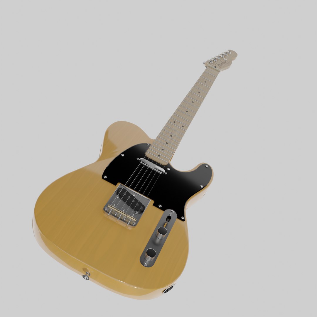 3D Telecaster Guitar Model - TurboSquid 1616786
