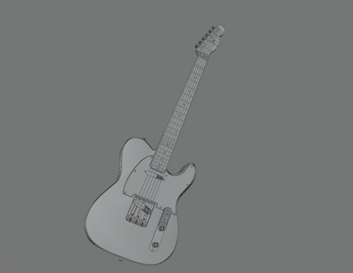 3D Telecaster Guitar Model - TurboSquid 1616786