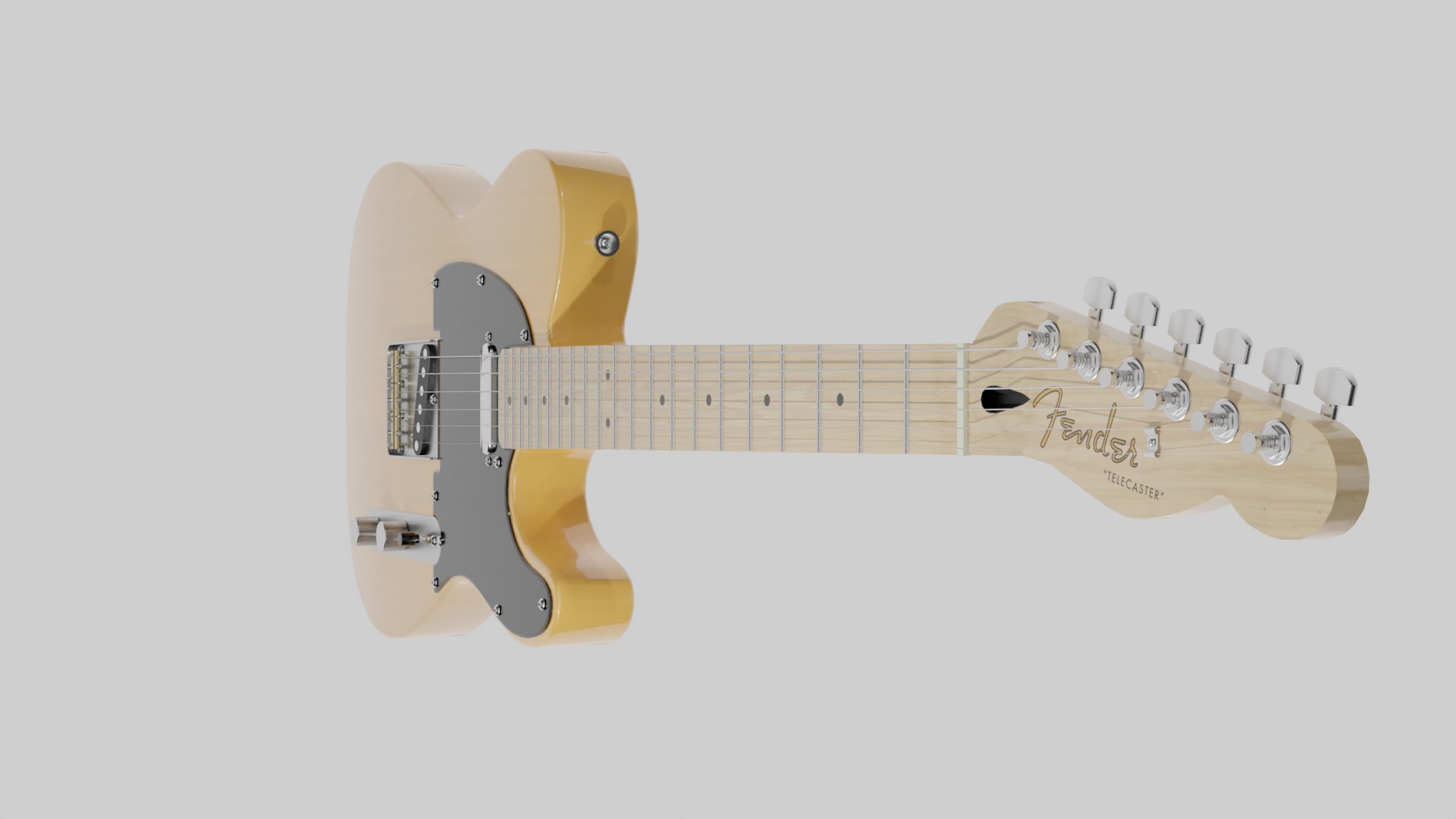 3D Telecaster Guitar Model - TurboSquid 1616786