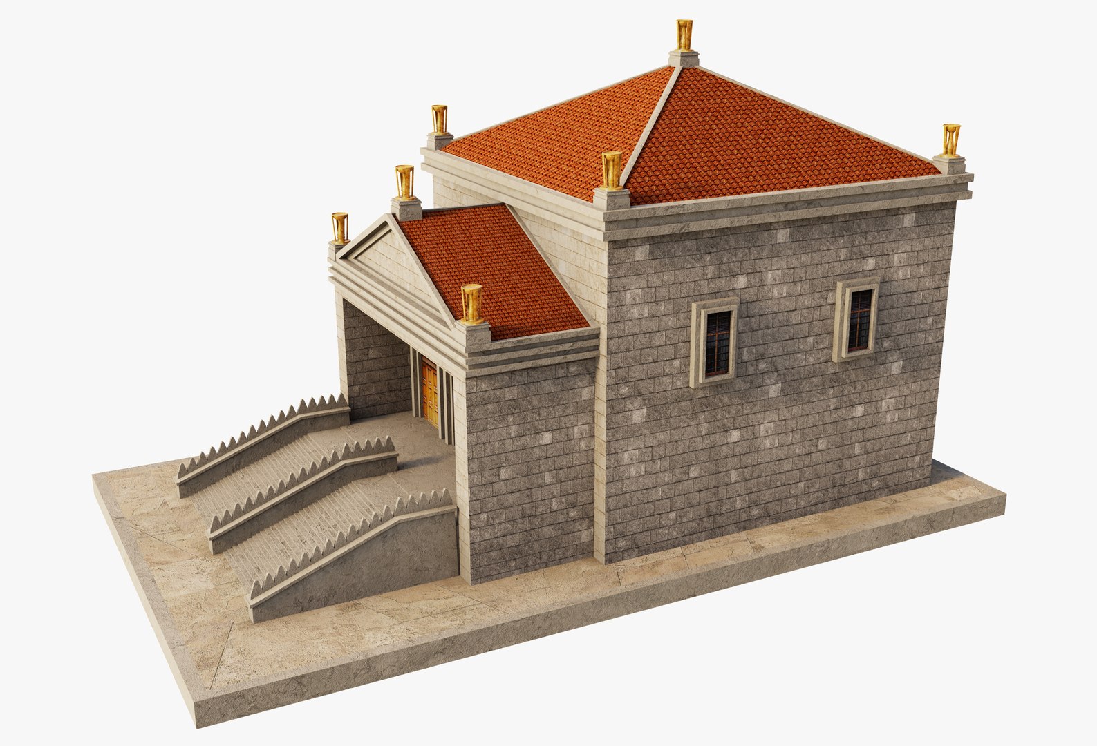 Free 3D Roman Building Temple - TurboSquid 2516712