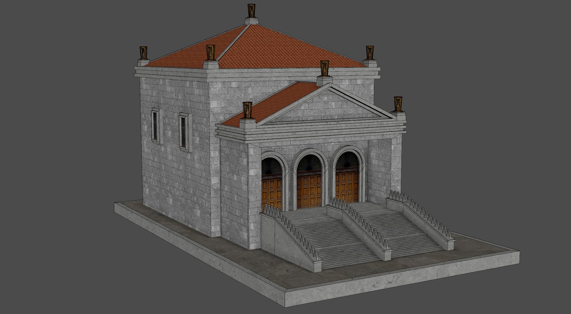 Free 3D Roman Building Temple - TurboSquid 2516712