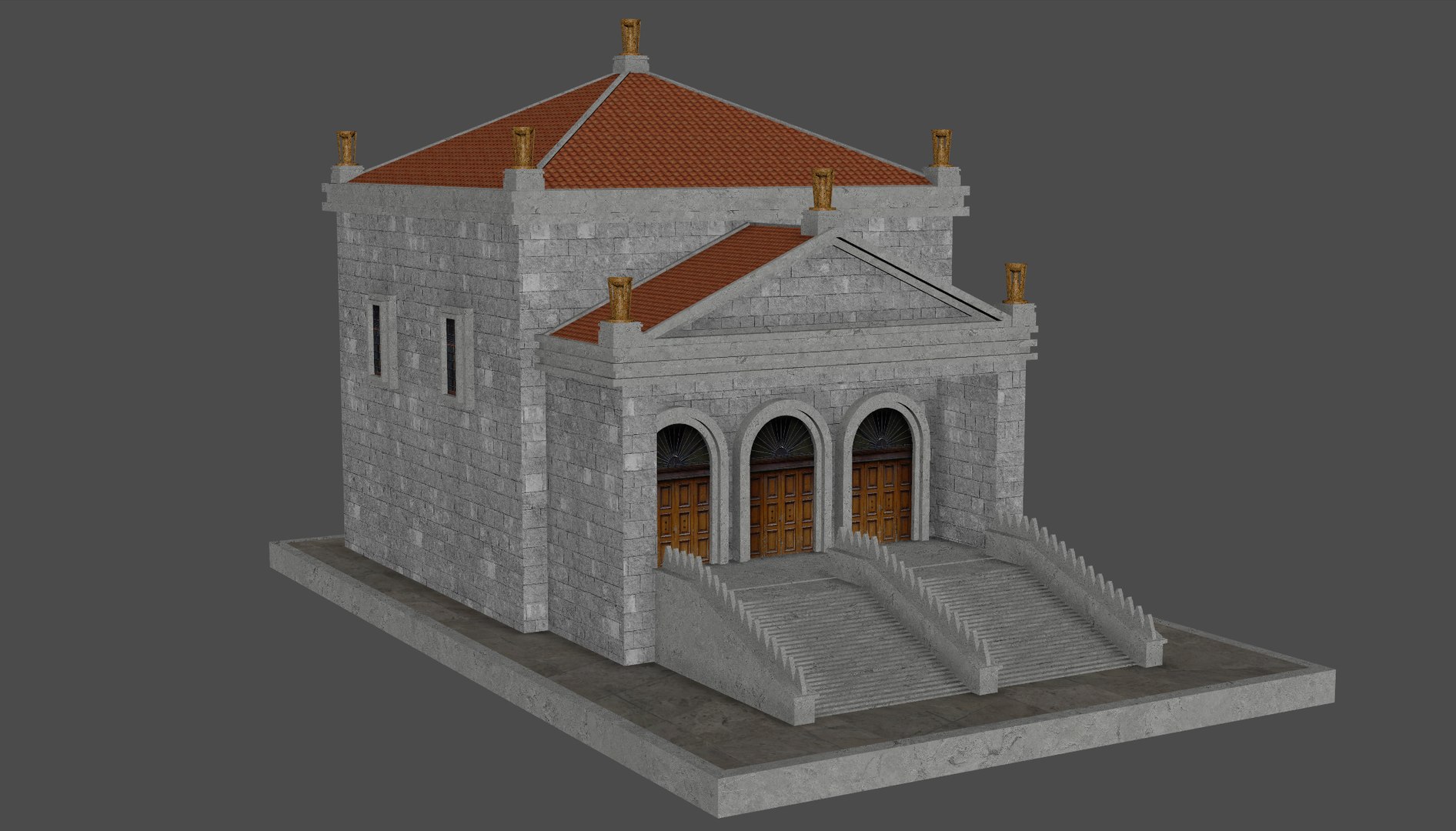 Free 3D Roman Building Temple - TurboSquid 2516712