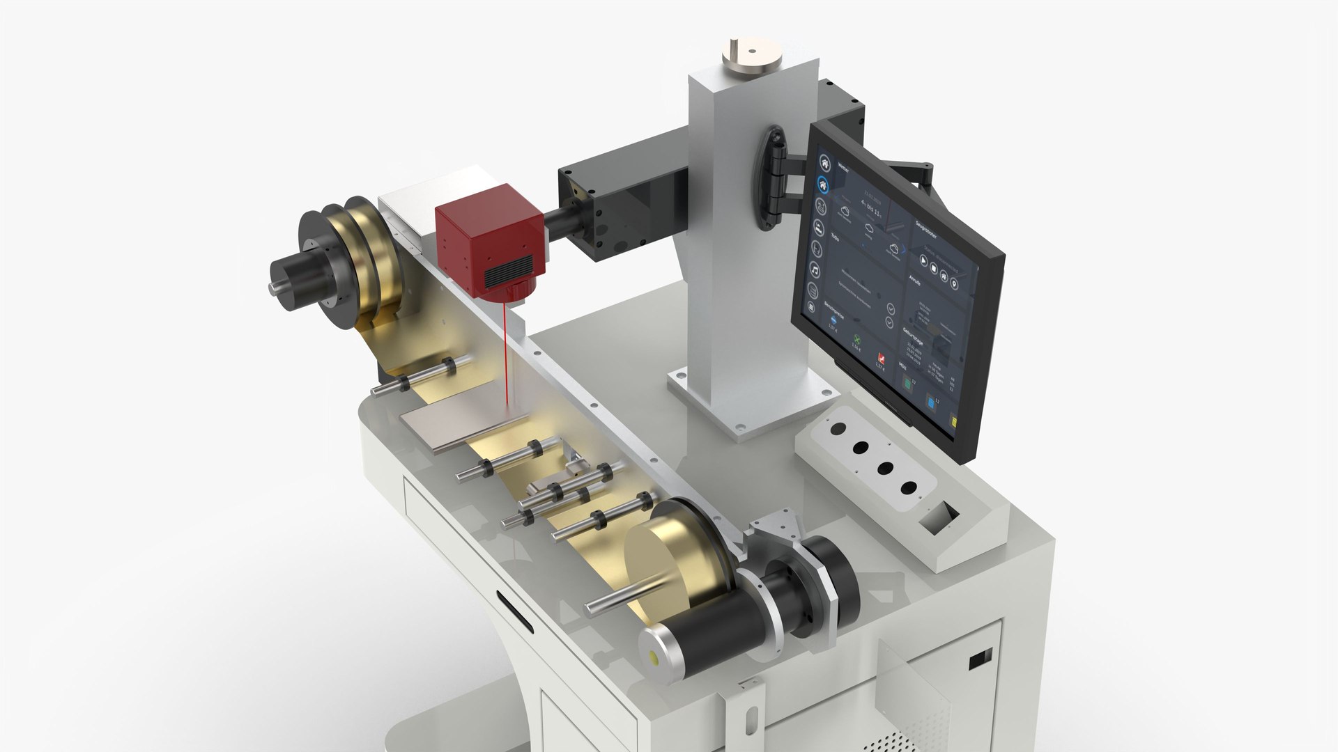 3D Automatic Coil Feeding Laser Marking Machine - TurboSquid 2009432