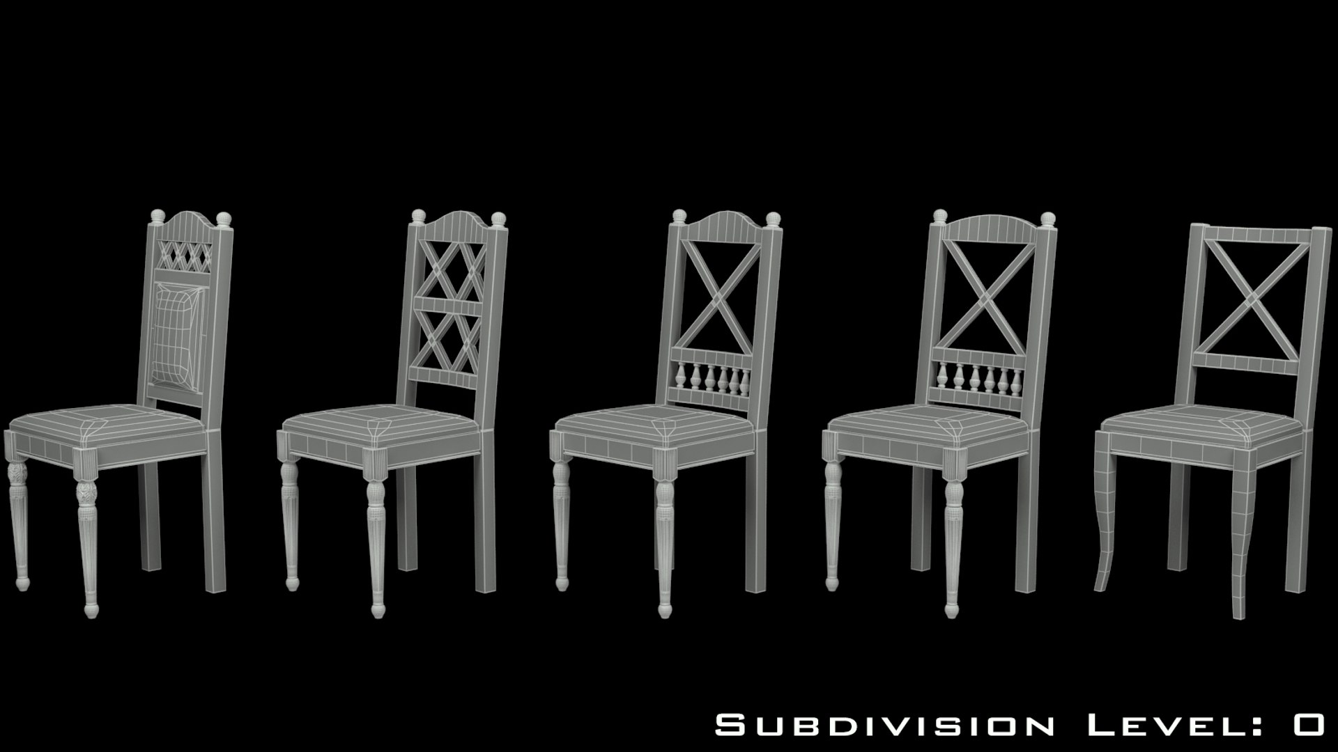 3d Kitchen Chair Model