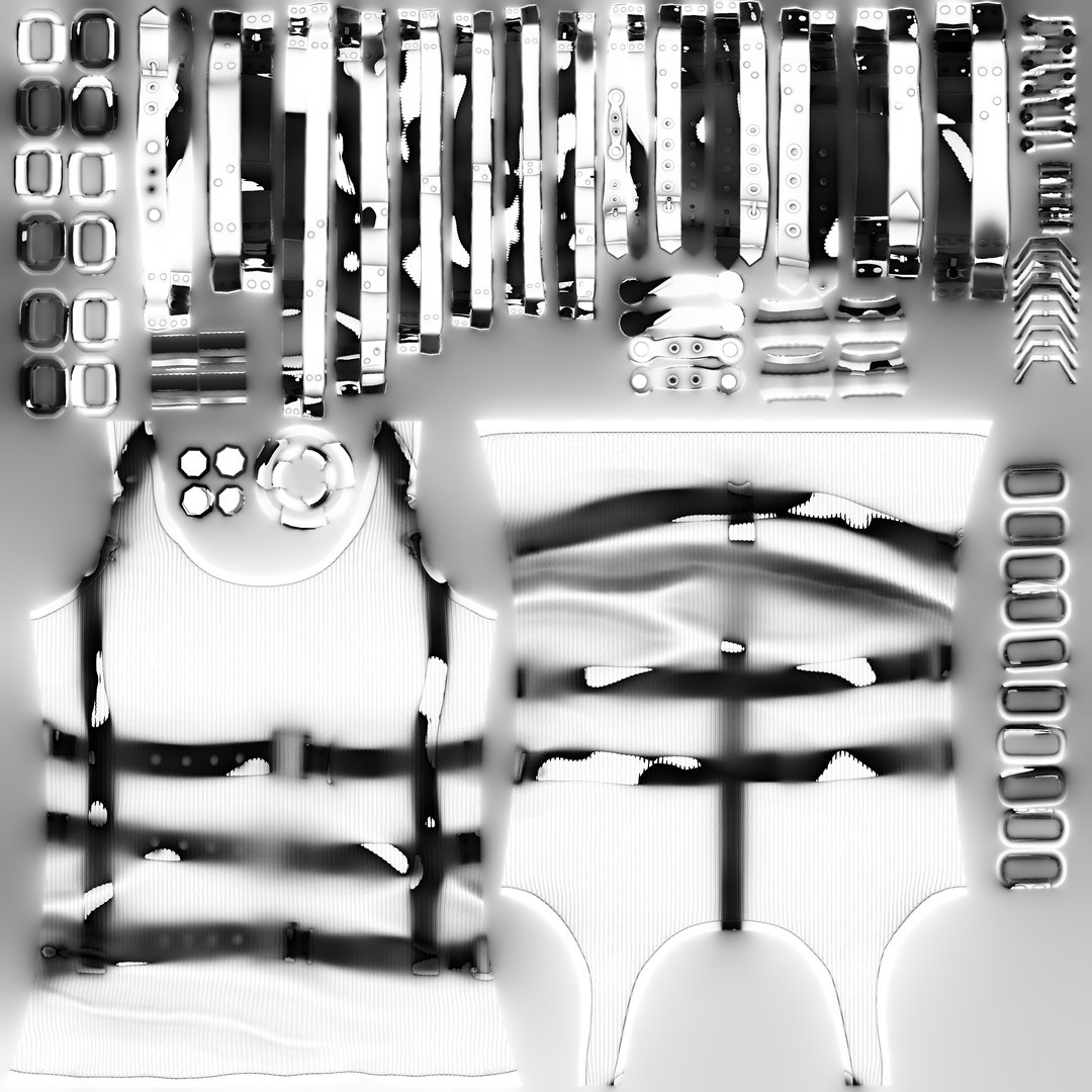 3D Steampunk Leather Harness With Top Model - TurboSquid 1874633