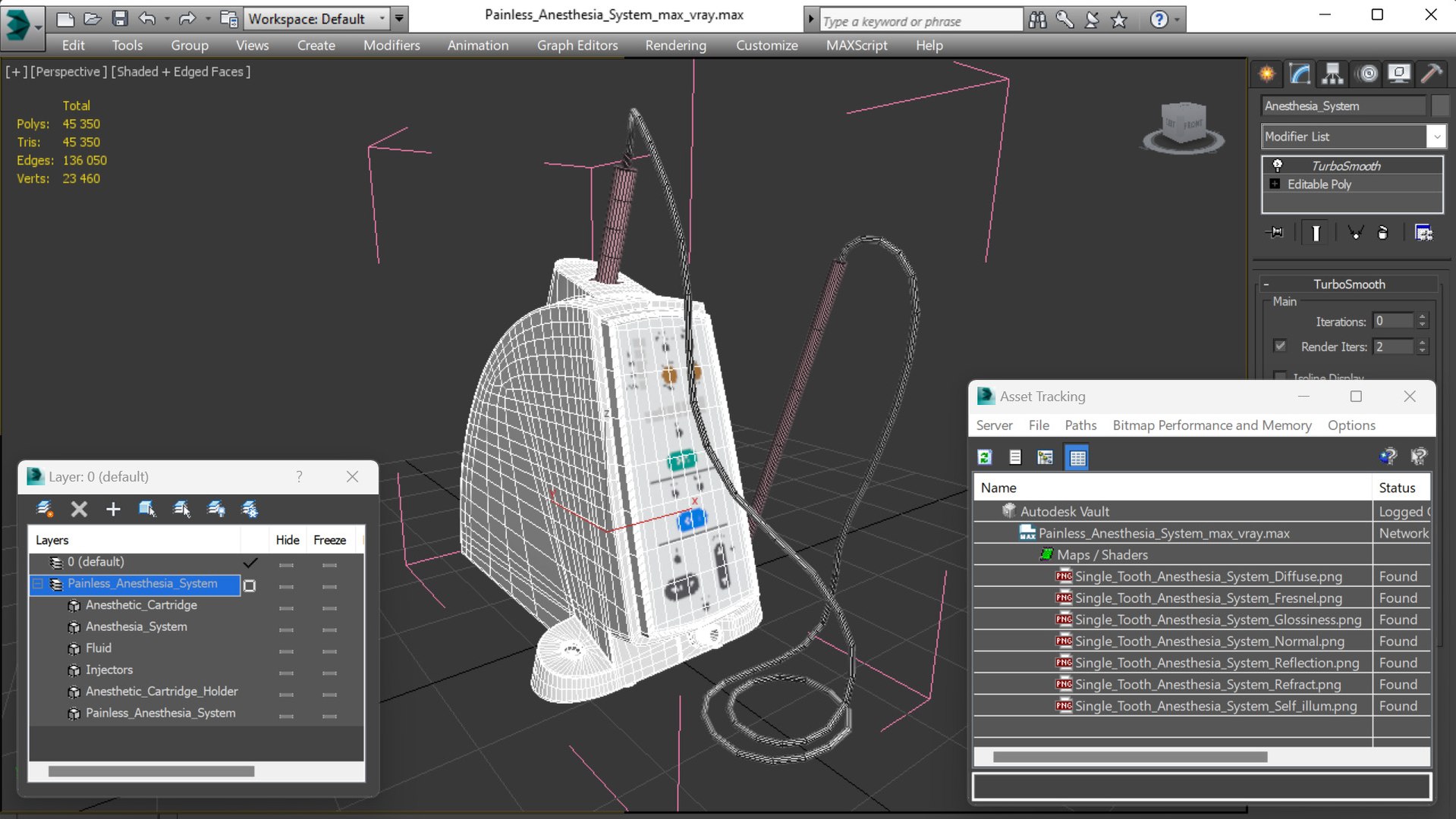 Painless Anesthesia System 3D - TurboSquid 2193387