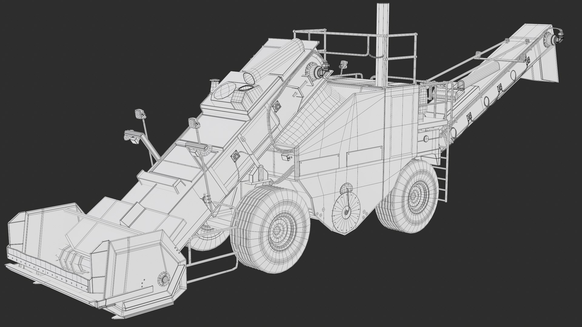 3D Asphalt Milling Machine Roadtec SB2500E Series PBR model ...