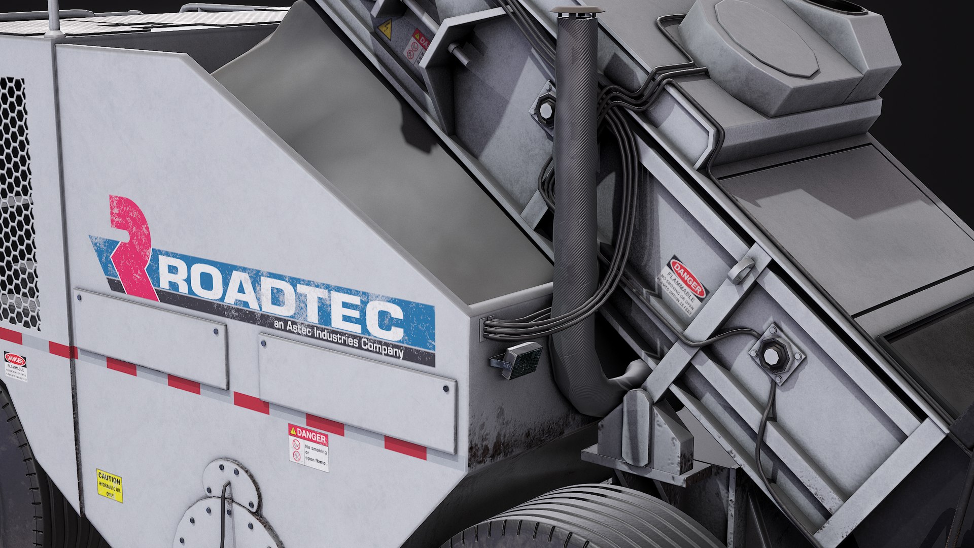 3D Asphalt Milling Machine Roadtec SB2500E Series PBR model ...