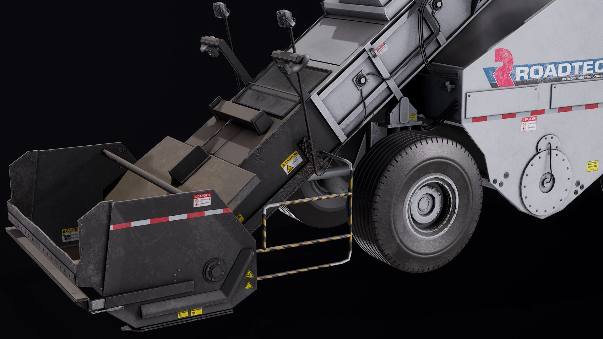 3D Asphalt Milling Machine Roadtec SB2500E Series PBR model ...