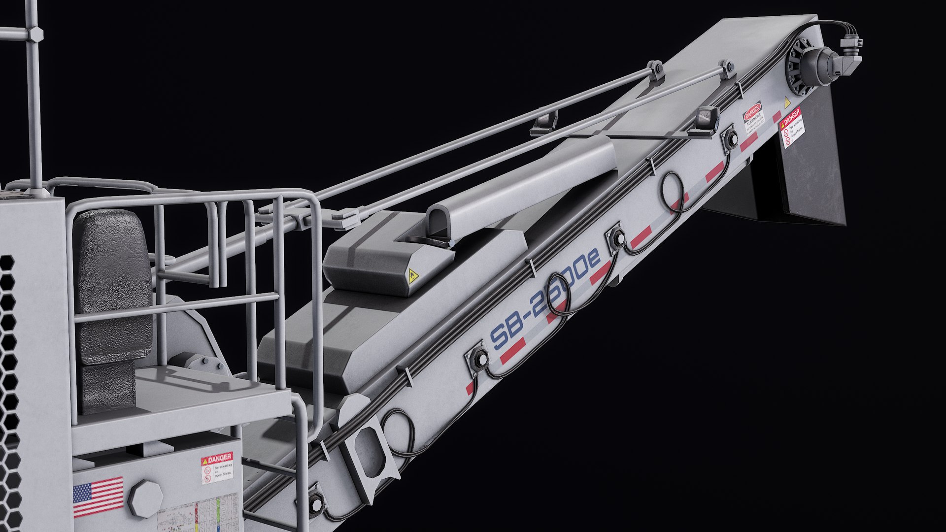 3D Asphalt Milling Machine Roadtec SB2500E Series PBR model ...