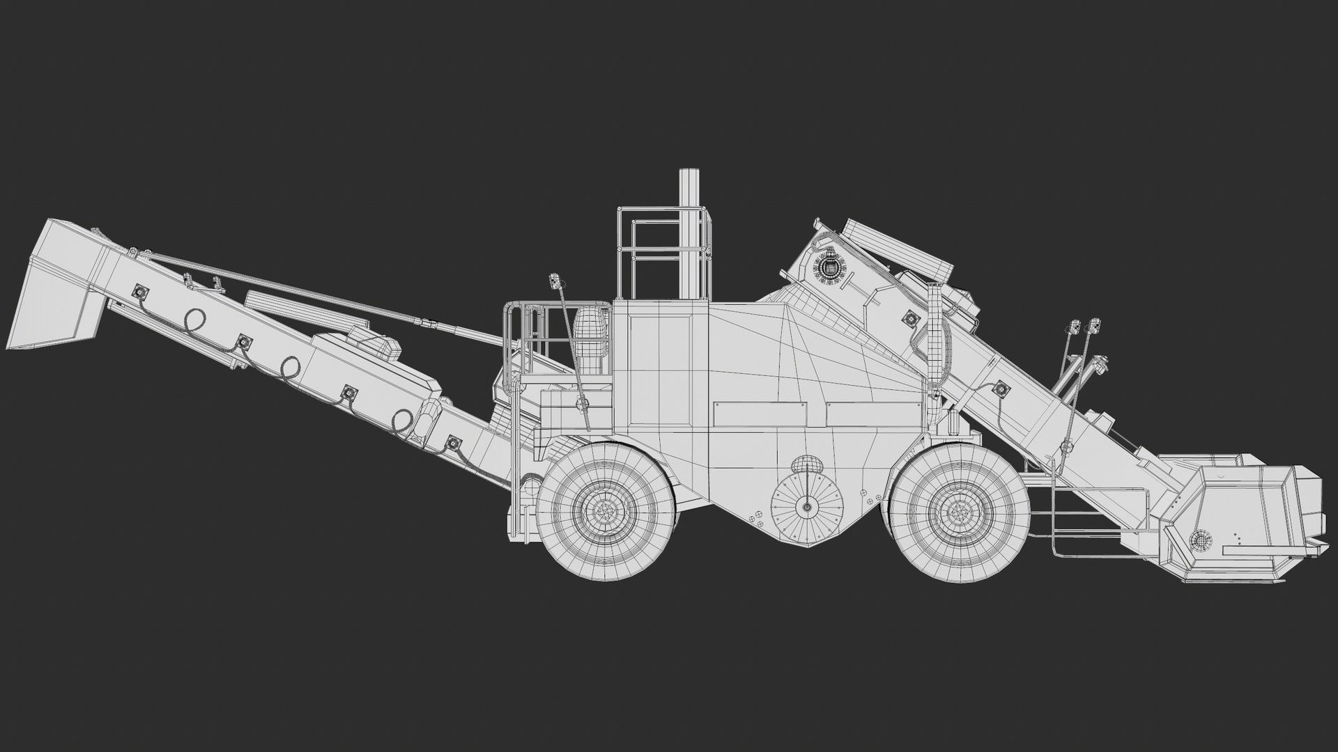 3D Asphalt Milling Machine Roadtec SB2500E Series PBR model ...